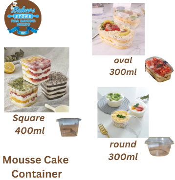 10pcs/25/50pcs Clear Plastic Containers for Mousse Cake, Pudding ...
