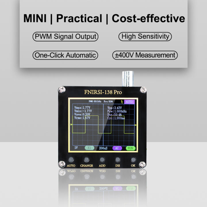 FNIRSI-138 PRO Digital Handheld Pocket Oscilloscope 2.5MSa/s 200KHz ...