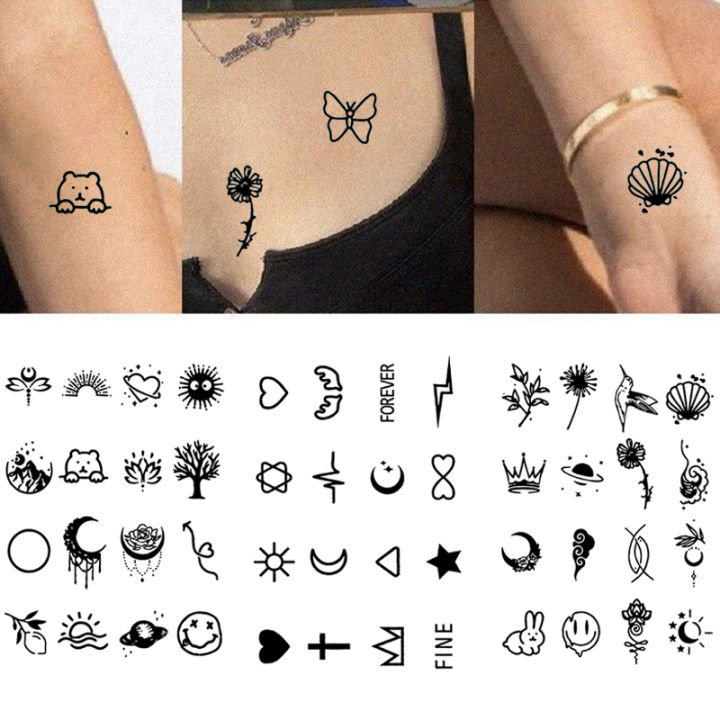 🔥Tamia👍 Little Fresh Tattoo Sticker Cute Finger Tattoo Sticker Ins ...
