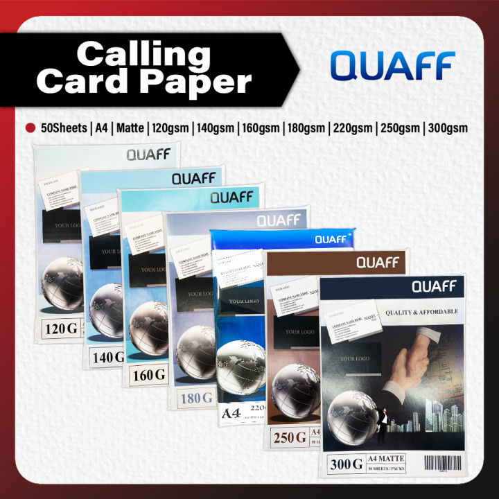 iPrintph QUAFF Calling Card Paper Matte A4 Size (50sheets / pack ...