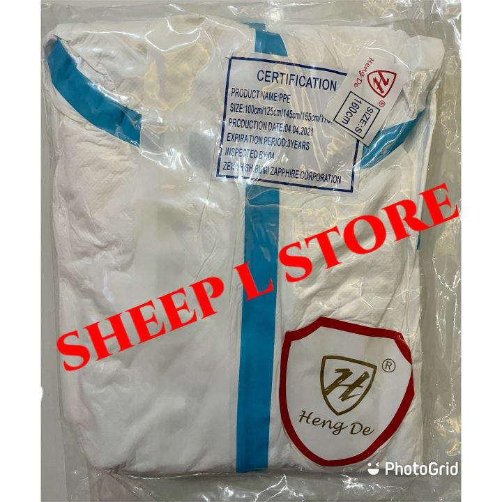 Original HENG DE PPE Sterile Medical Grade Hazmat Coverall Protective ...