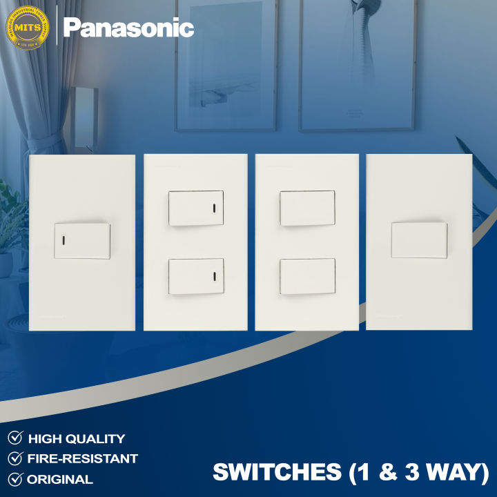 Original Panasonic 1-Way and 3-Way Switches Set Wide Series | Lazada PH