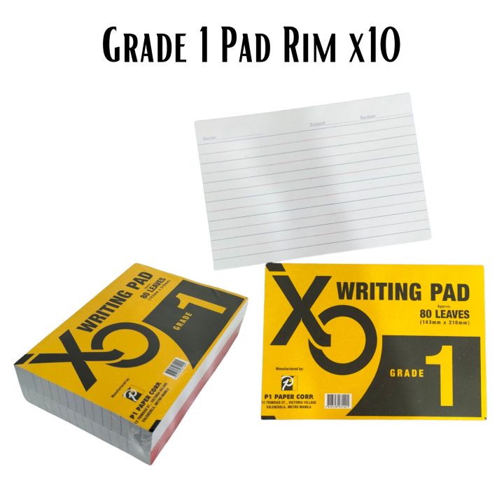 GRADE 1 PAD RIM X10 / GRADE 1 WRITING PAD / WRITING PAD / PAD | Lazada PH