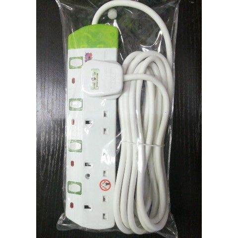 PLUG SOCKET EXTENSION WIRE 3/4/5 WAY 5METER /2METER ( SIRIM ) MALAYSIA ...