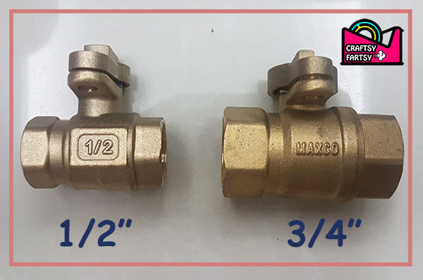 (PER PIECE) Brass Ball Valve w/ Lock Wing 1/2" and 3/4" for Water Meter Copper Gate Valve Water ...