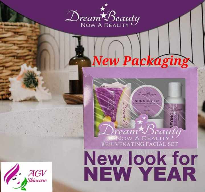 DREAM BEAUTY REJUVENATING SET./ SERUM/SOAP/LOTION/SUNSCREEN SPF50 ...