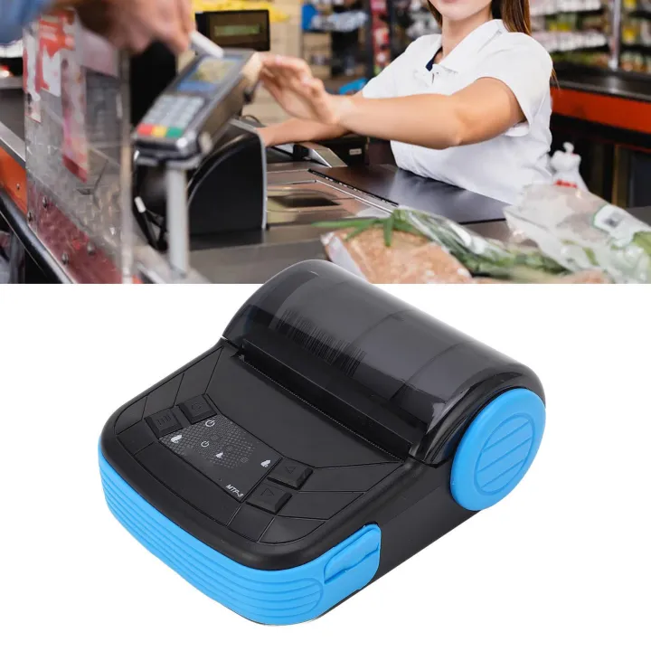 Thermal Receipt Printer Portable Thermal Bluetooth Printer with Large ...