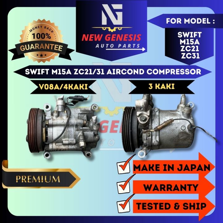 Suzuki Swift Aircond Compressor For ZC21 ZC31 M15A | Lazada