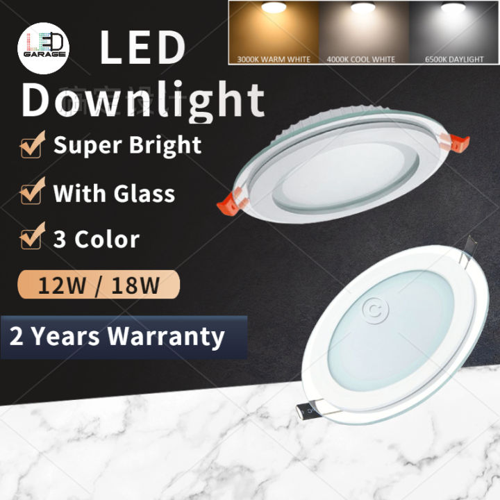 LED Downlight 12W 18W Lampu Siling Rumah Round Down Light White Lights ...