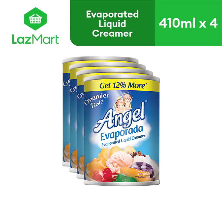 Angel Evaporated Liquid Creamer 410ml - Pack of 4 | Lazada PH