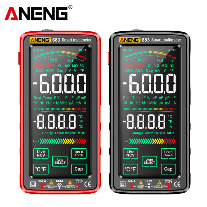 Smart Digital Multimeter Touch Screen Ammeter Voltage Tester 6000 ...