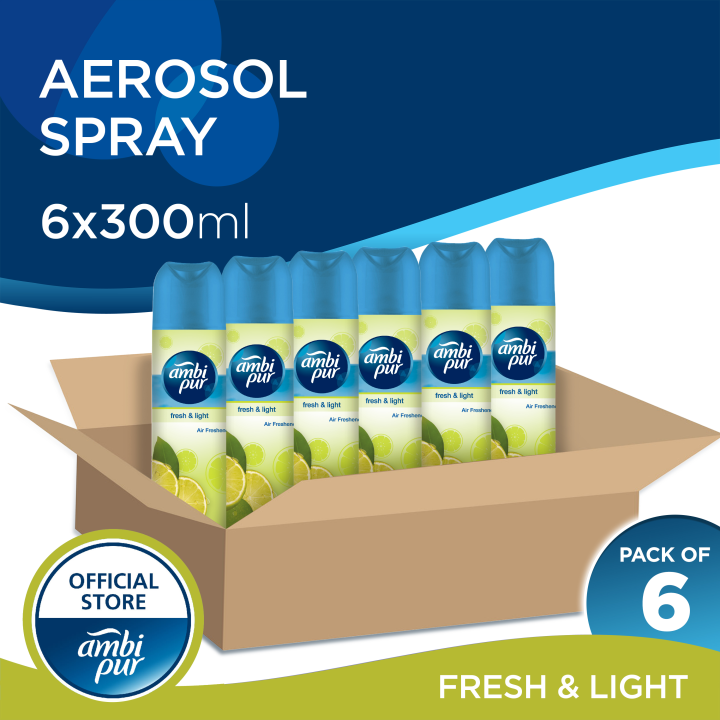 [Bundle of 6] Ambi Pur Aerosol Spray Fresh & Light 300ml | Lazada Singapore