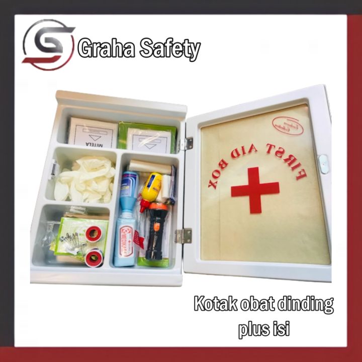 Kotak Obat Dinding Plus Isi Lengkap - Emergency Kit Type A,B,C Lengkap ...