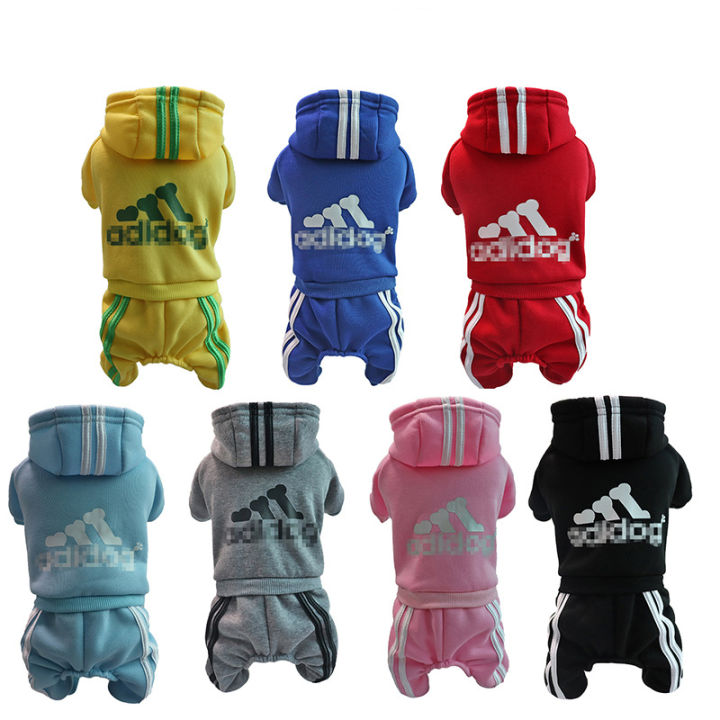 DY Loving Dog Clothes Tide Brand Logo Printed Pet Four-legged Hoodie ...