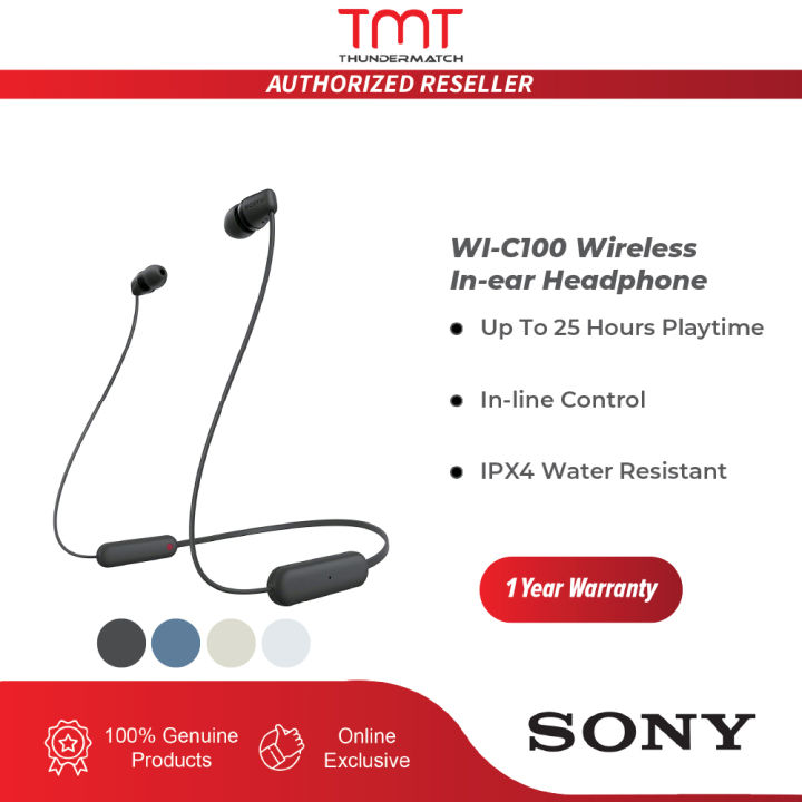 Sony WI-C100 Wireless In-ear Headphones C100 WIC100 | Lazada