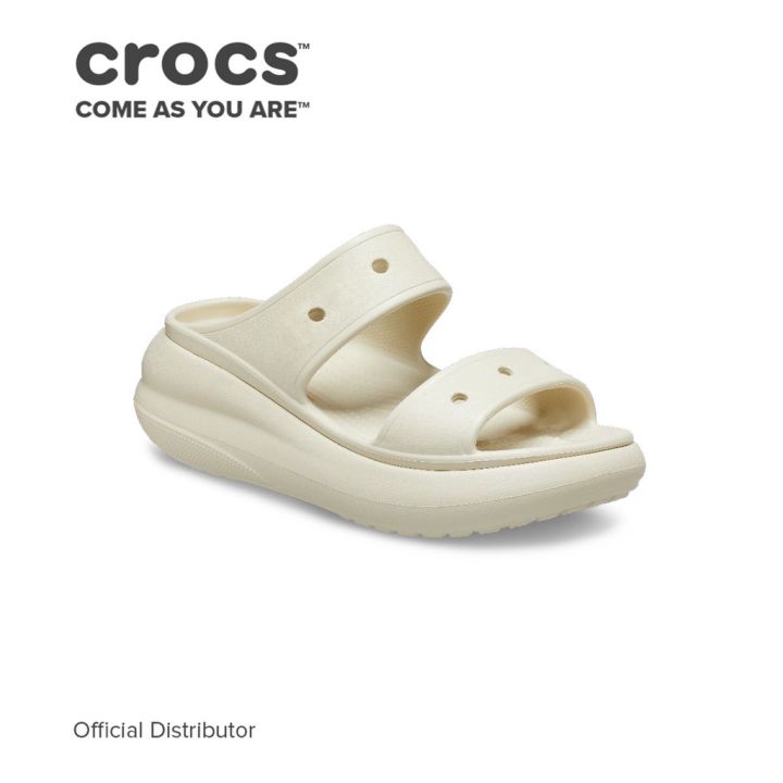 NEW Crocs Classic Crush Sandal in Bone | Lazada PH