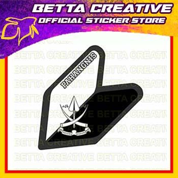 BUMPER Sticker - JDM Pahang Pahangnis Flag [ Betta Creative ] | Lazada