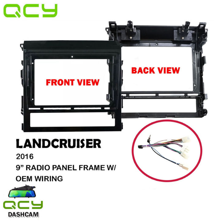 QCY 9 Inch Car Fascia for Landcruiser 2016 Head Unit Fascia Radio Frame ...