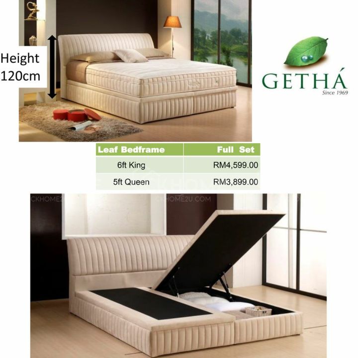 { PRE ORDER } GETHA LEAF BED (LIFT-UP / STORAGE BED) { ETA : 3-4 WEEK ...