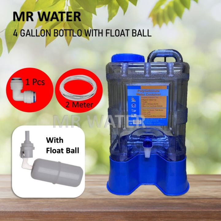 4 Gallon Polycarbonate Water Container With Float Ball ( 15 Liter ...