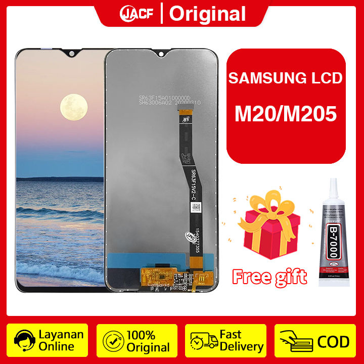【QUALITY 100%】Lcd Samsung M20 M205 Fullset layar hp Touchscreen ...