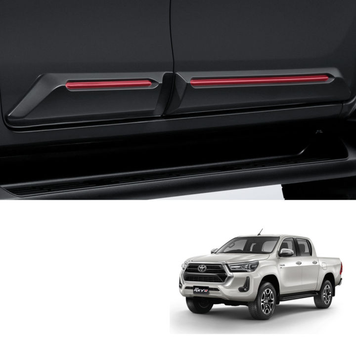 คิ้ว กันกระแทกประตู กันกระแทกขอบระตู C-CAB 4 ชิ้น สีแดง สำหรับ Toyota ...