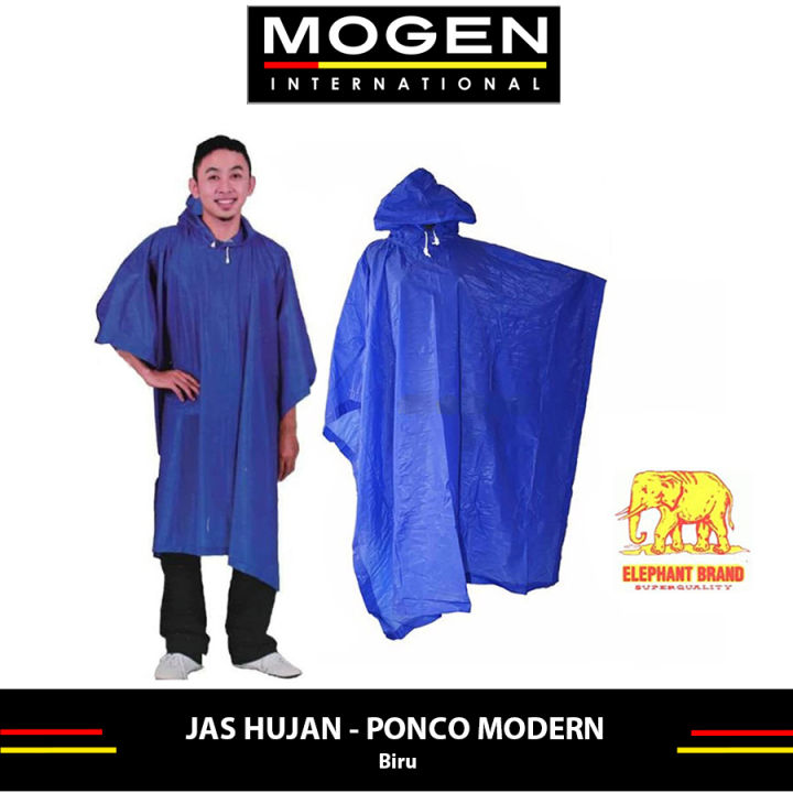 JAS HUJAN PONCO MODERN Biru Merk GAJAH Promo TERMURAH | Lazada Indonesia