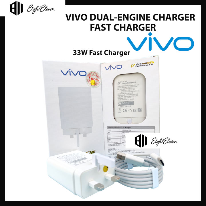Vivo 33w/66w Dual-Engine Fast Charger Type C | Lazada