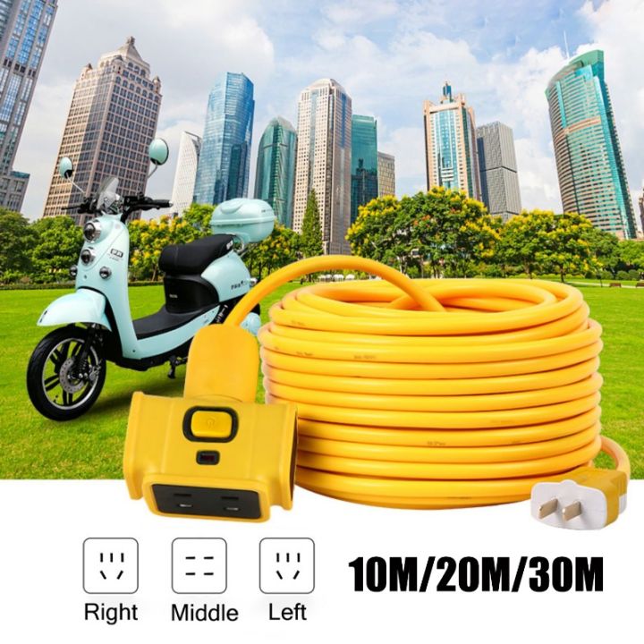 【in stock】 10M/20M extension cord with universal socket switch ...