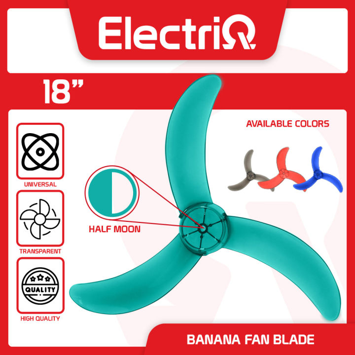 Electriq Electric Fan Blade Elesi 18" transparent Half Moon / D Type BB ...