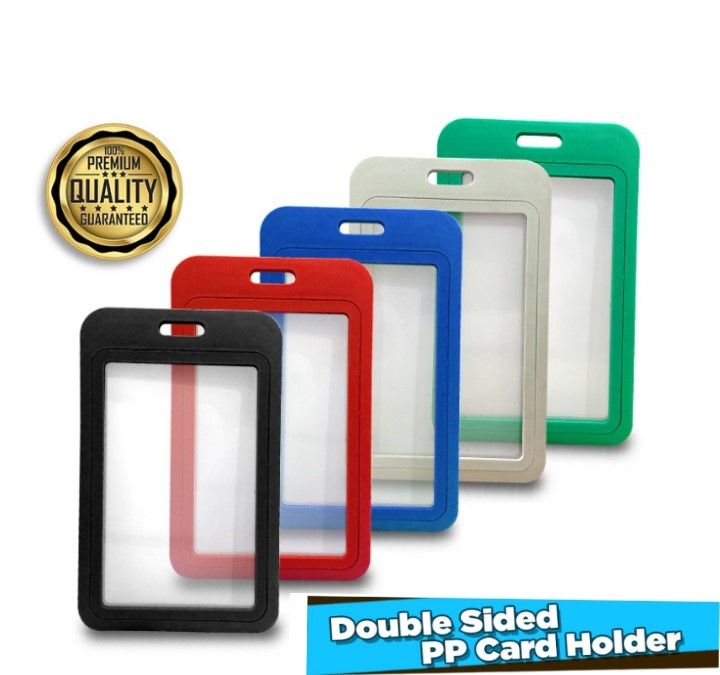 Double Sided ID Holder Jacket Protector Case Vertical for Cards T-985 ...