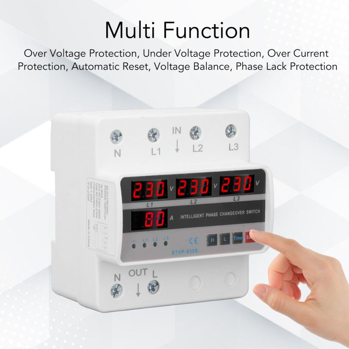 Automatic Transfer Switch LED Display Screen Circuit Protection 3 Phase ...