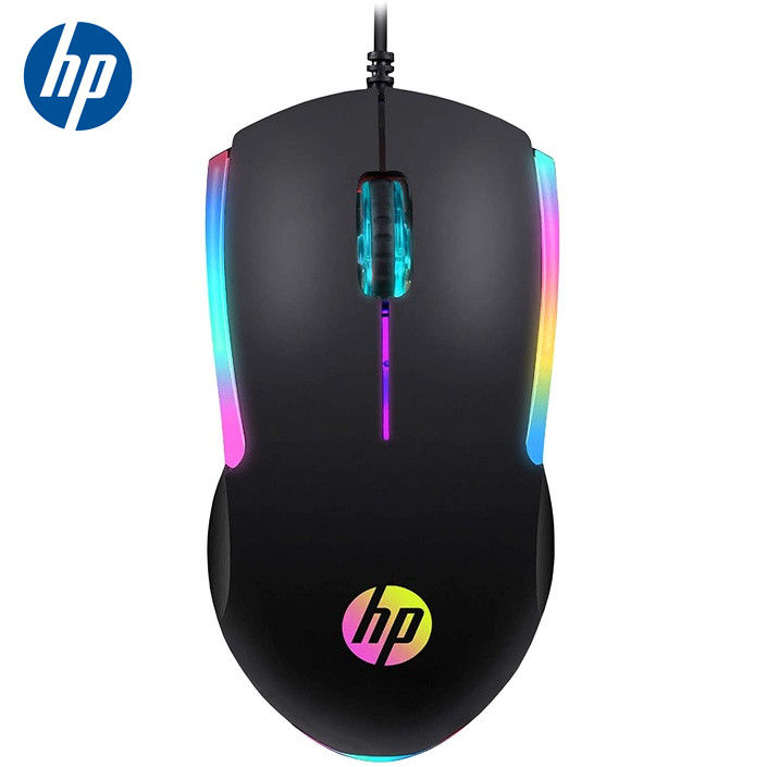 HP M160 Wired Gaming Mouse 7 Colors Rainbow LED RGB Lights Performance Optical Game Mice with ...