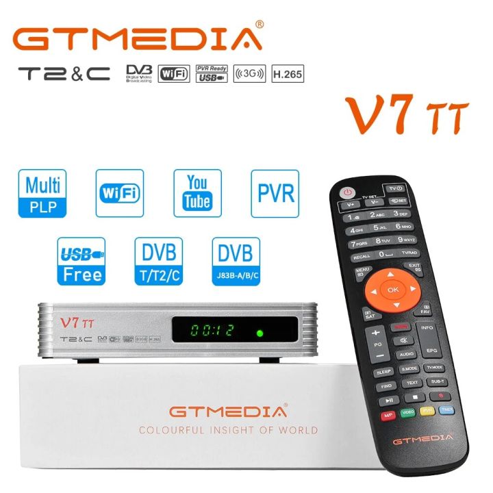 【COOL】 Gt Media V7 Tt Dvb-T/t2 Dtt Decoder Terrestrial H.265 10bit Full ...