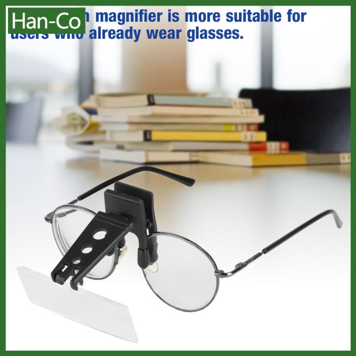 [Han-Co] 1.5x 2.5x 3.5x Magnification Plastic Case Clip On Glasses Type ...