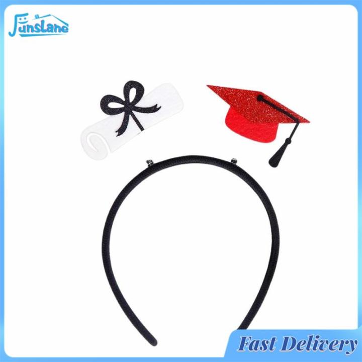 FunsLane Graduation Cap Certificate Headband, Graduation Party ...