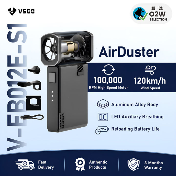 VSGO V-EB012E-S1 Portable Palm Turbo Air Duster - 100,000 RPM High ...