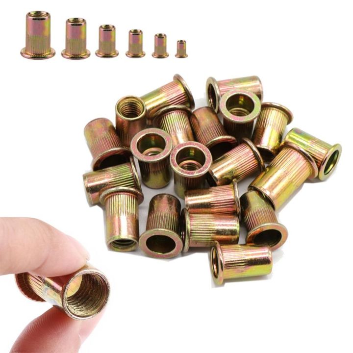 SPLENDOR 10pcs Insert Nutsert Cap Carbon Steel Rivnut Threaded Rivet M3 ...