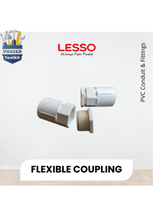 Lesso PVC Conduit Flexible Coupling / Mur Shock / Sambungan Pipa - 20mm ...