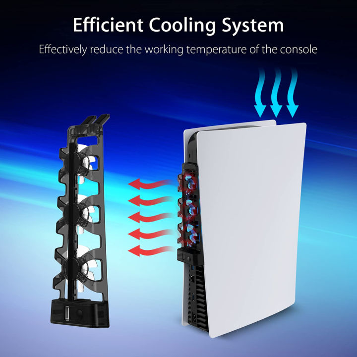 PS5 Cooling Fan For PS5 Console Cooler Fans with LED Indicator for Sony ...