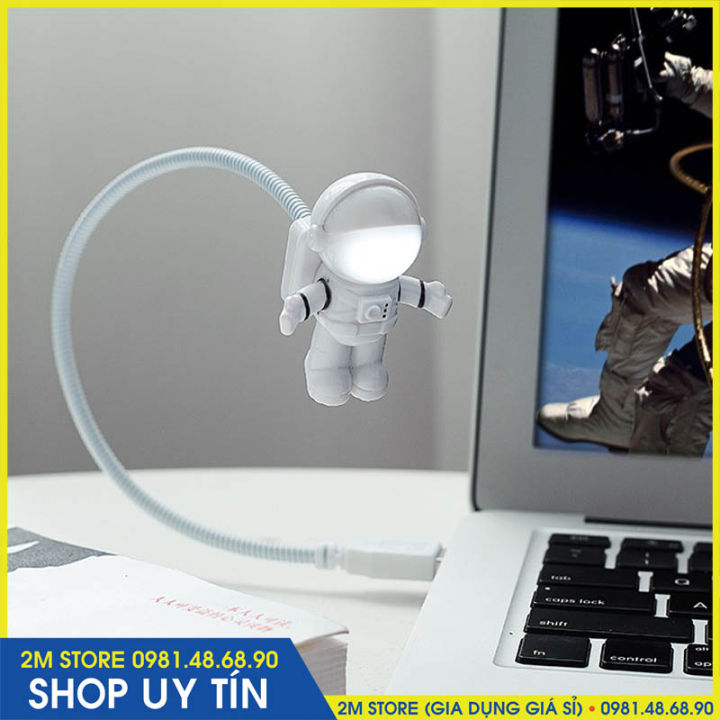 (Dùng Cổng USB) Đèn LED Phi Hành Gia Cắm Củ Sạc USB, Laptop Dùng Đọc ...