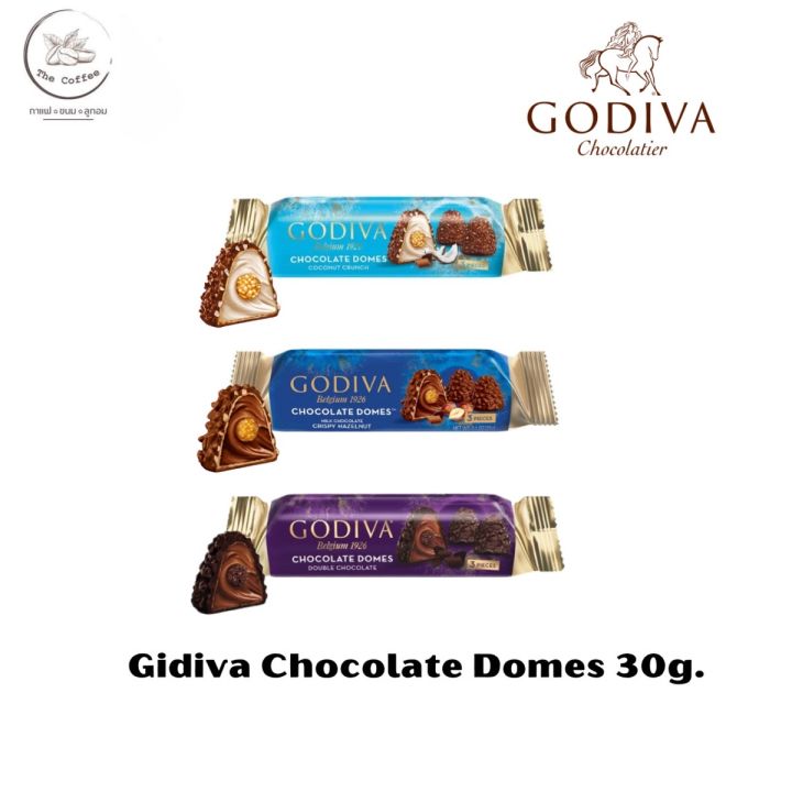 GODIVA Chocolate Domes โกดิวา ช็อคโกแลตสอดไส้ นำเข้าจากประเทศตุรกี ขนาด 30 กรัม(g.)BBE:03/2024 ...