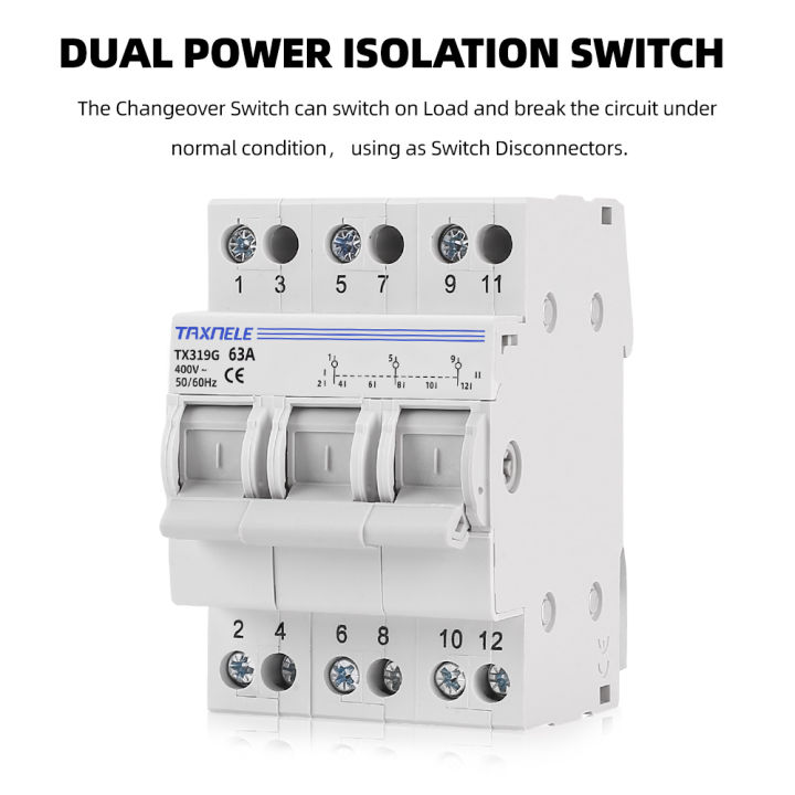 MTS Dual Power Manual Transfer Switch Interlock Circuit Breaker 3P 40A ...