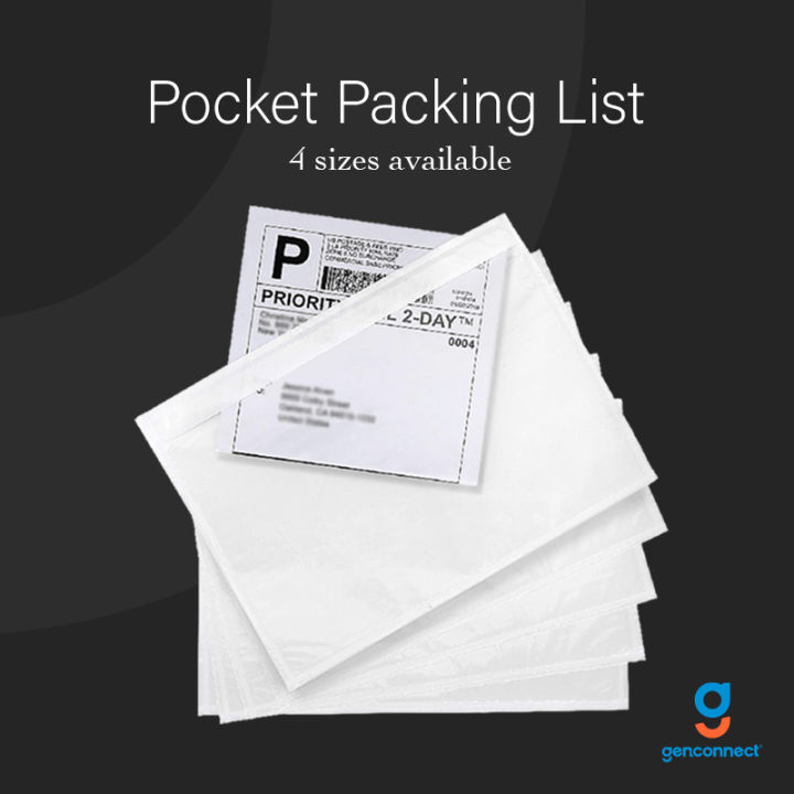 【100PCS Pocket Packing List】Back Self Adhesive Envelope Pouch Bag ...