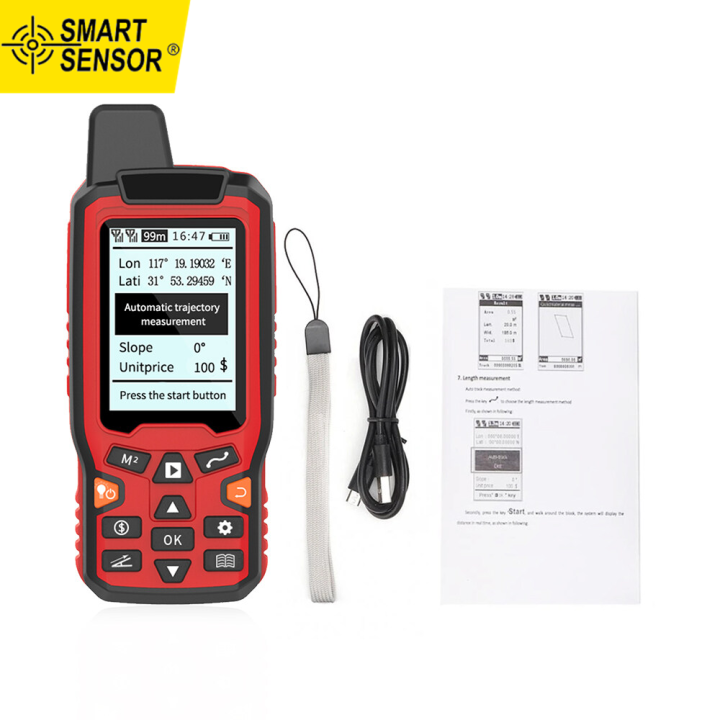 Smart Sensor Handheld USB GPS Navigation Track Land Area Meter 2.4 inch ...