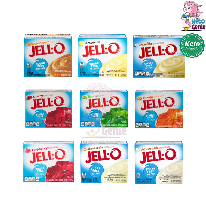 JELL-O Zero Sugar Gelatin Mix and Instant Zero Sugar Pudding & Pie ...