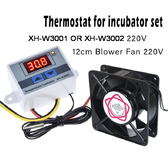 Incubator Kit/Bundle FAN BLOWER / EXHAUST FAN 220V + TEMPERATURE ...