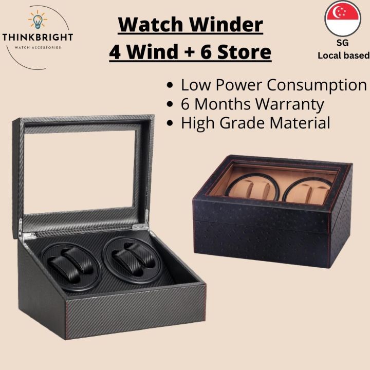 SG Watch Winder 4+6 Automatic Self-Winding Watch Box | Lazada Singapore