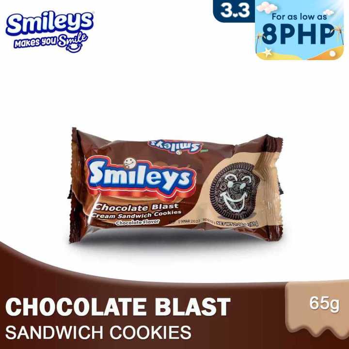 Smileys Chocolate Blast Cream Sandwich Cookies 65g | Lazada PH
