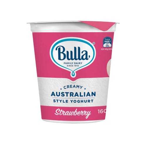 Bulla Strawberry Creamy Australian Style Yoghurt (160g) | Lazada PH